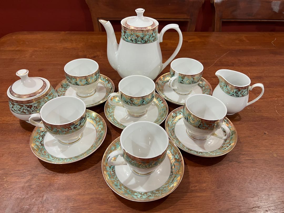 Supreme Porcelain Tea Set, Furniture & Home Living, Kitchenware ...
