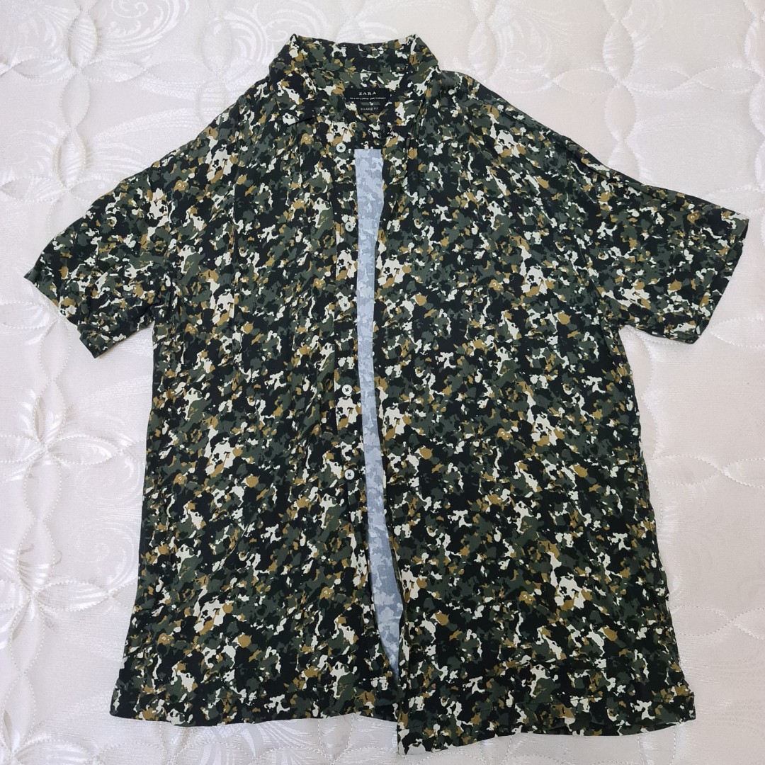 Zara Men Relaxed Fit Shirt, Men's Fashion, Tops & Sets, Formal Shirts ...