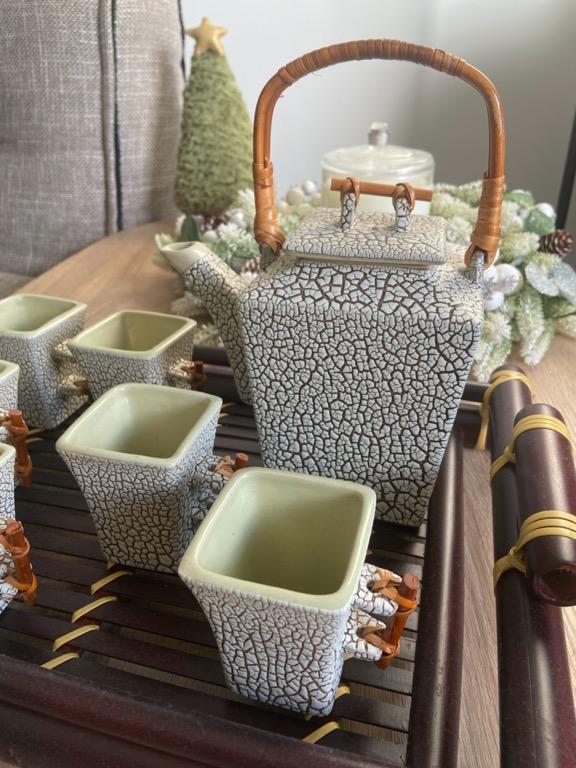 Vietnamese tea set with bamboo tray, Furniture & Home Living ...