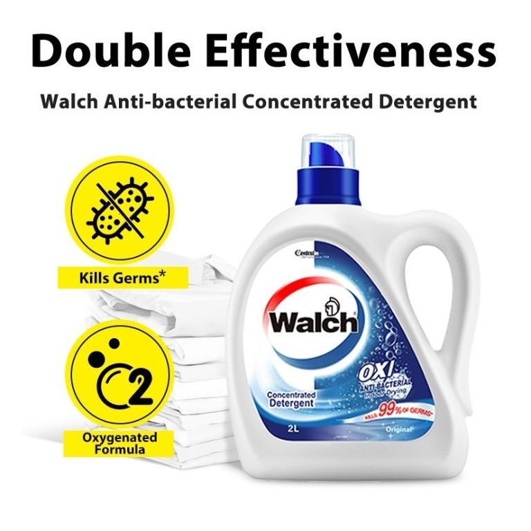 Walch Anti-bacterial Concentrated Laundry Detergent 3L x 2 Bottles ...