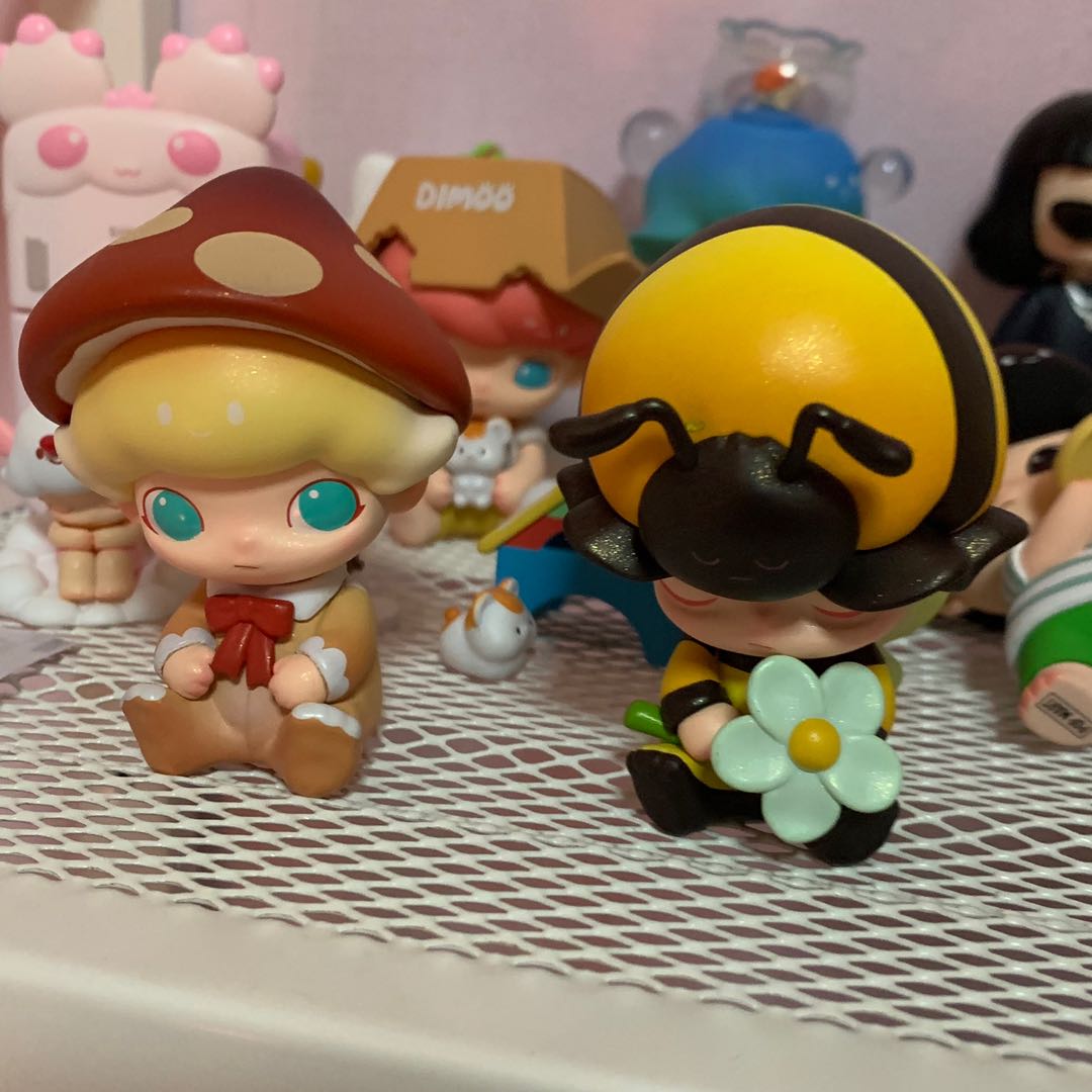 wtt dimoo night forest mushroom little bee popmart, Hobbies & Toys ...
