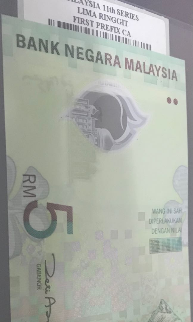11th series RM 5 ringgit Banknote, Hobbies & Toys, Collectibles ...