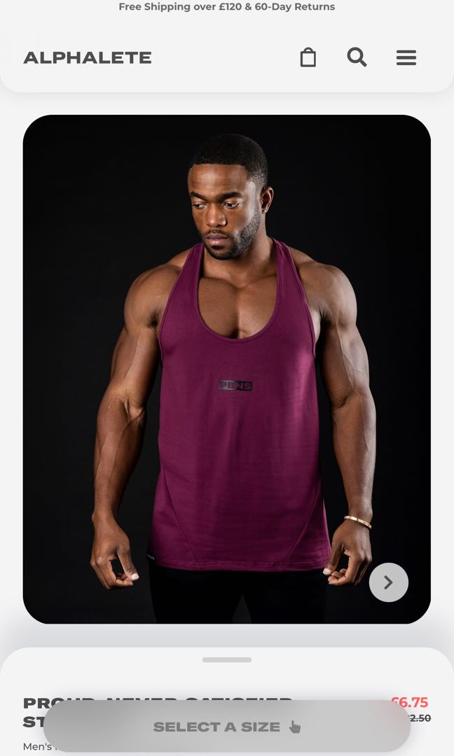 Alphalete Stringer, Men's Fashion, Activewear on Carousell