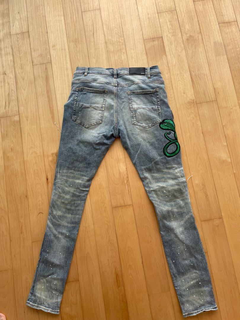 Amiri python jeans, Men's Fashion, Bottoms, Jeans on Carousell