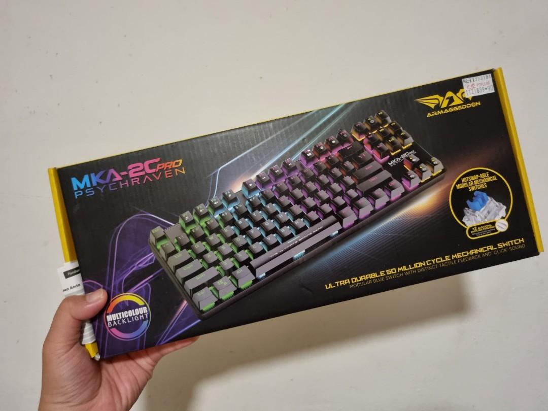 Armageddon Wired TKL Keyboard - PsychRaven MKA-2C PRO, Computers & Tech ...