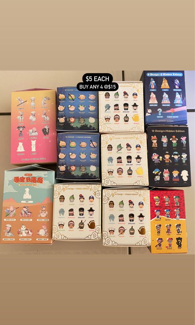 Assorted blind boxes - Popmart,Ali dark castle, hey dolls,Shinwoo,molly ...