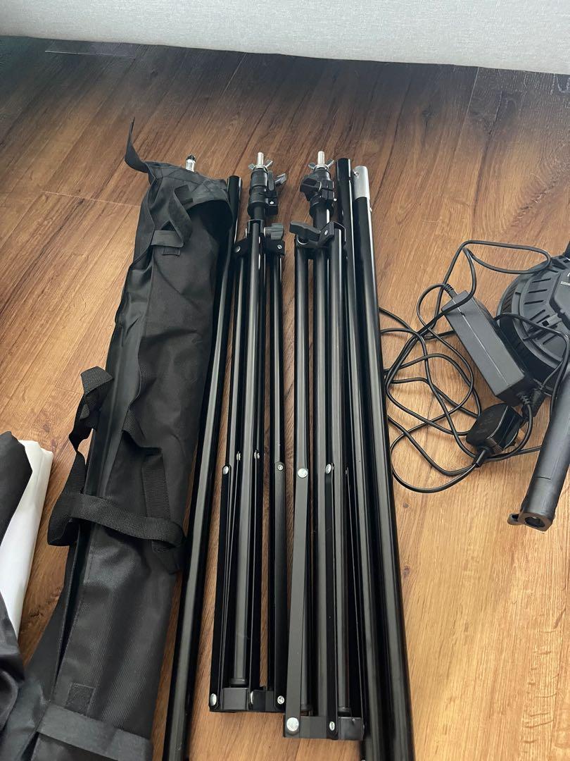 Backdrop stands + led light + light box + backdrops, Photography ...