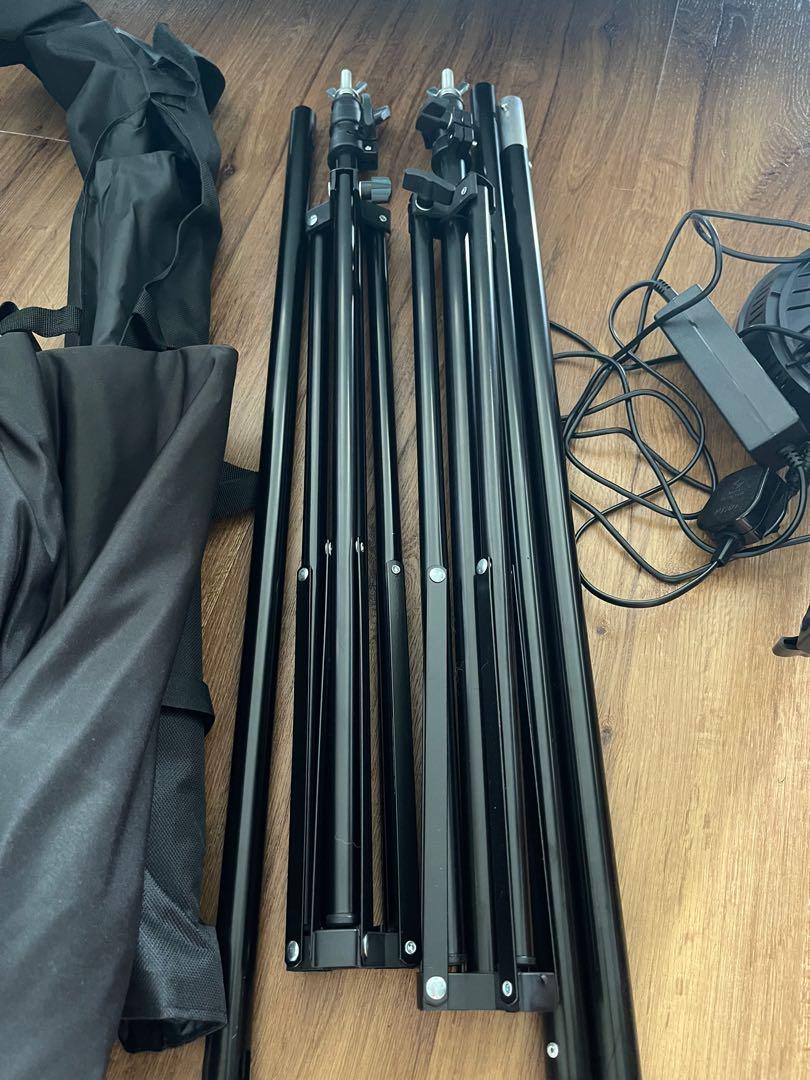 Backdrop stands + led light + light box + backdrops, Photography ...