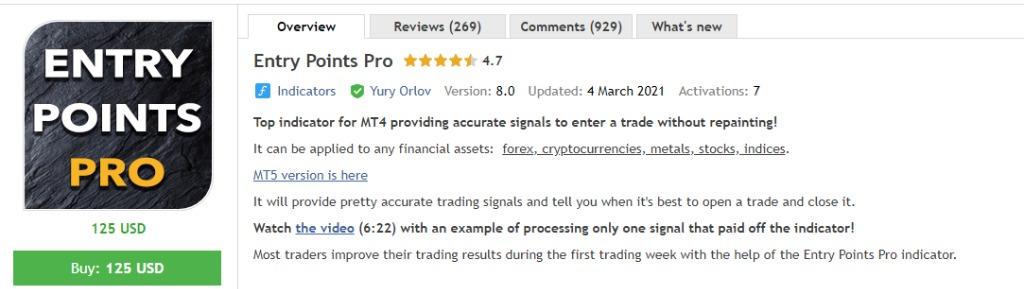 Best Entry Indicator | Entry Points Pro Indicator (For MT4) - Original ...