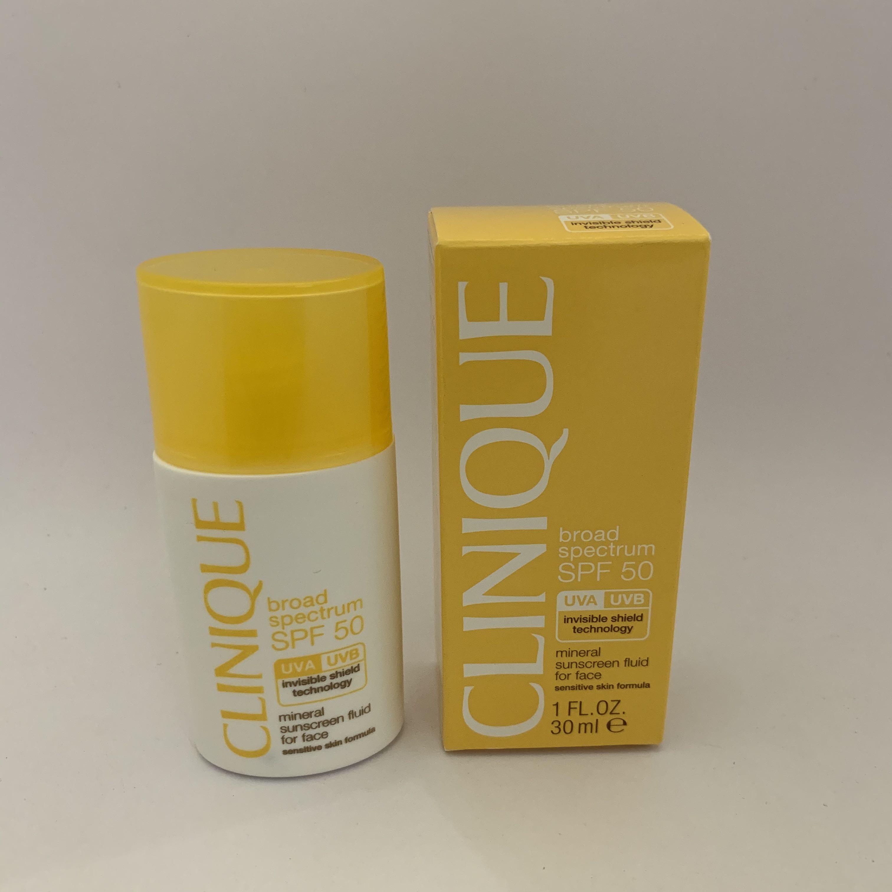 Brand New Clinique Mineral Sunscreen Fluid For Face SPF 50 Sunblock ...