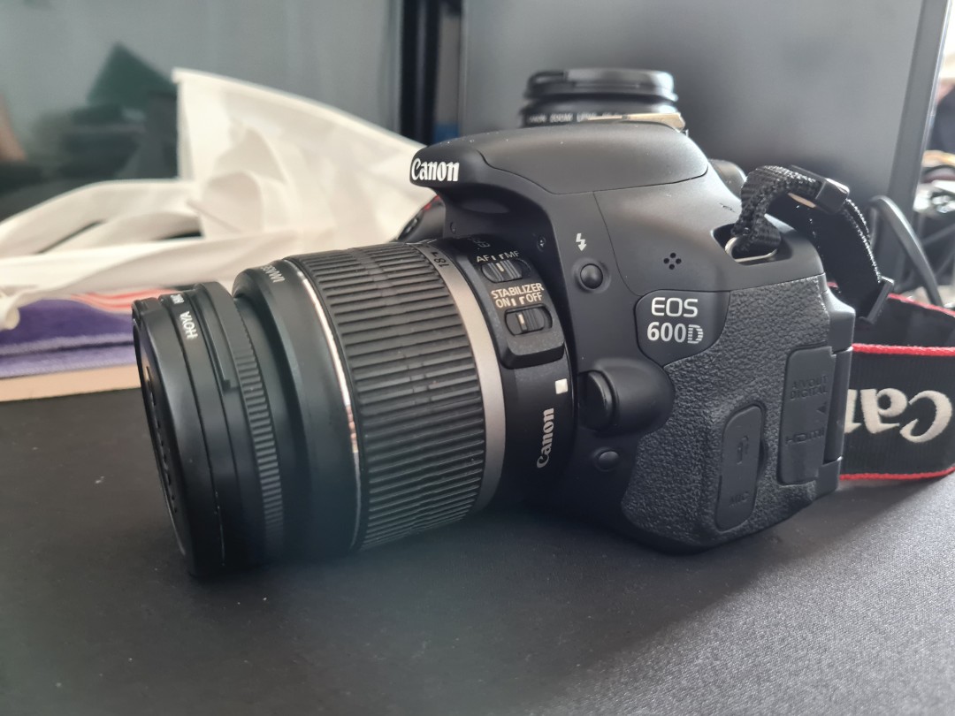 Canon 600D full kit - recently serviced, Photography, Cameras on Carousell