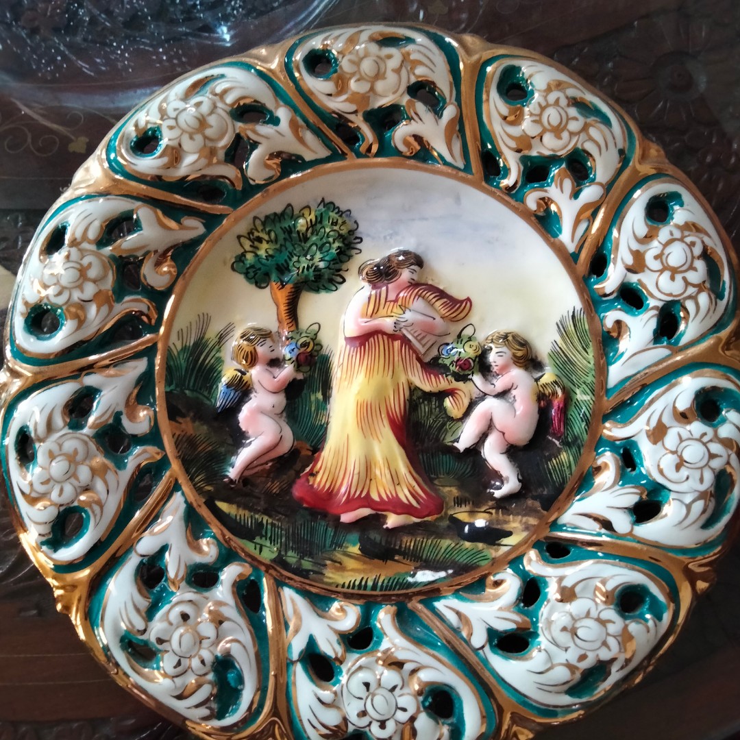 Capodimonte wall decor plates, Furniture & Home Living, Home Decor ...