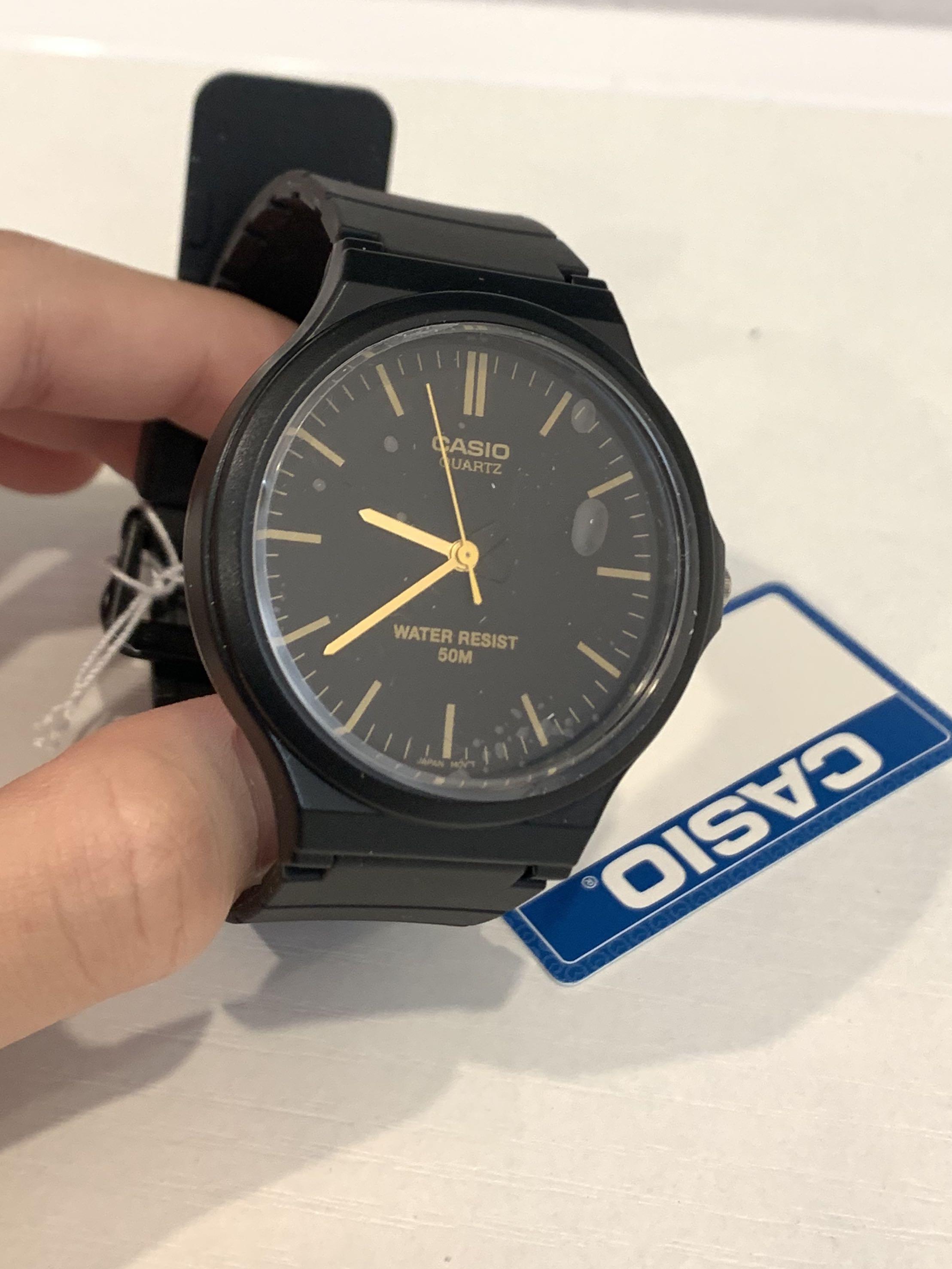 Casio Analog Watch- Black and Gold, Women's Fashion, Watches ...