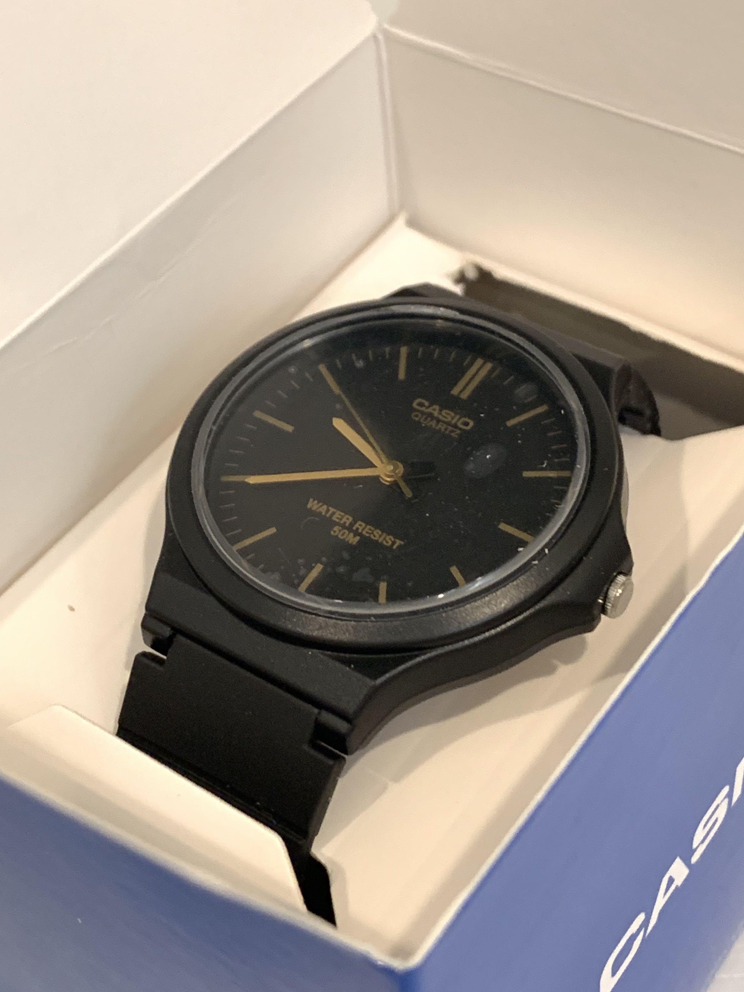 Casio Analog Watch- Black and Gold, Women's Fashion, Watches ...