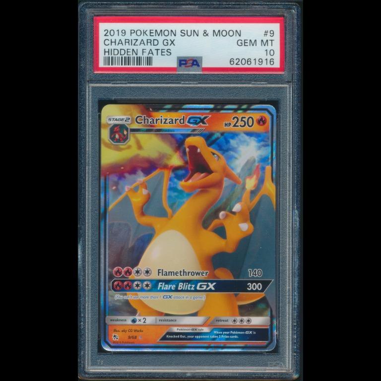 Charizard GX 9/68 PSA 10 Sun Moon Hidden Fates, Hobbies & Toys, Toys ...