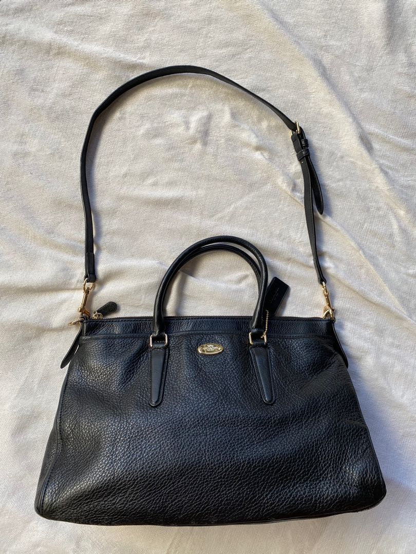 Coach Two way Pebbled leather, Luxury, Bags & Wallets on Carousell