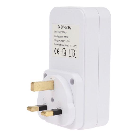 Countdown Timer Switch Plug-In Socket Auto Shut Off Outlet Uk Plug, TV ...