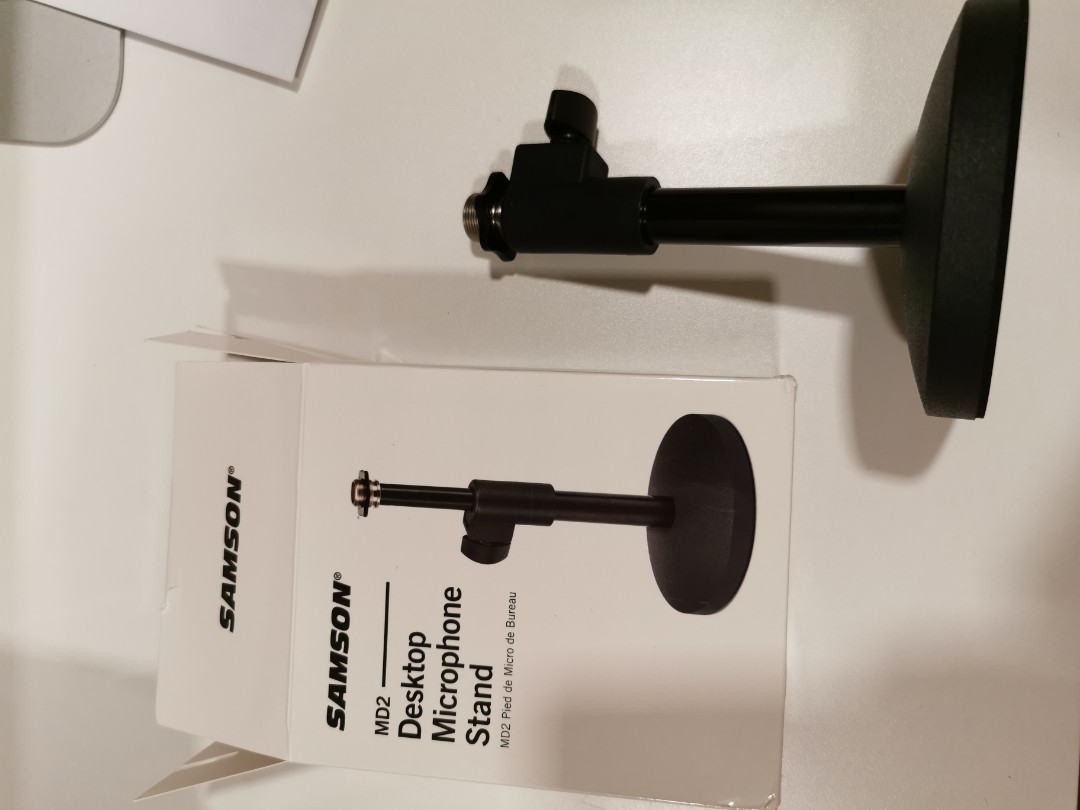 Samson Desktop Mic stand, Audio, Microphones on Carousell