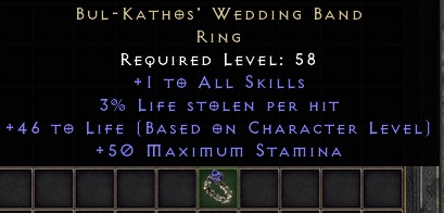 Diablo 2 Resurrected Bul-Kathos' Wedding Band (Ring), Video Gaming ...