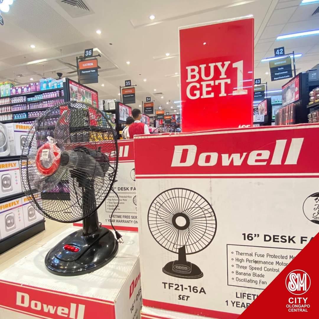 Dowell Buy 1 take 1 16"/ 18" electric stand fan desk table fan red ...