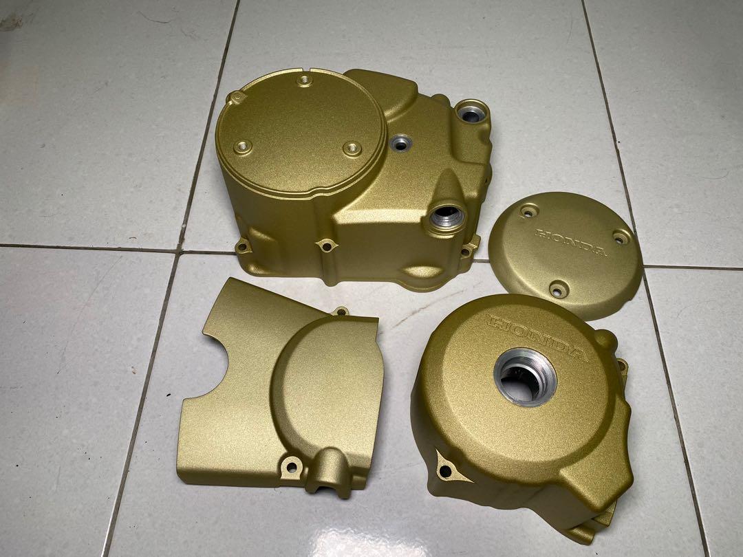 EX5 engine cover gold sand stone texture, Motorbikes on Carousell