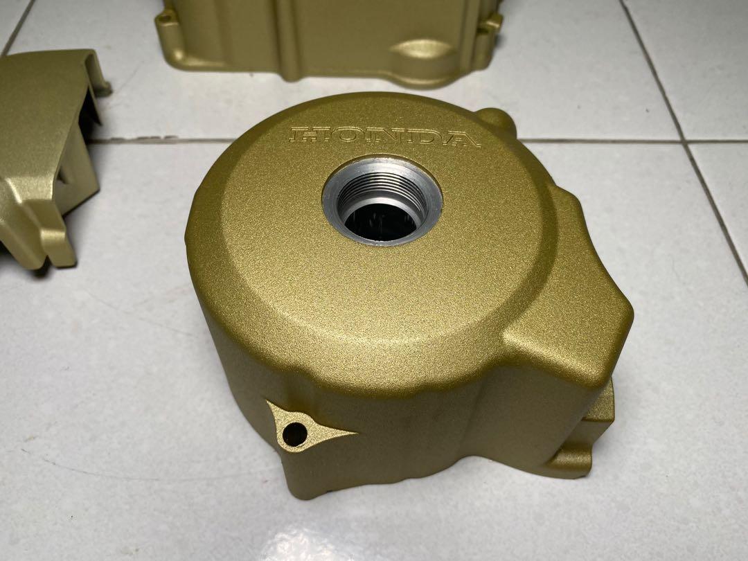 EX5 engine cover gold sand stone texture, Motorbikes on Carousell
