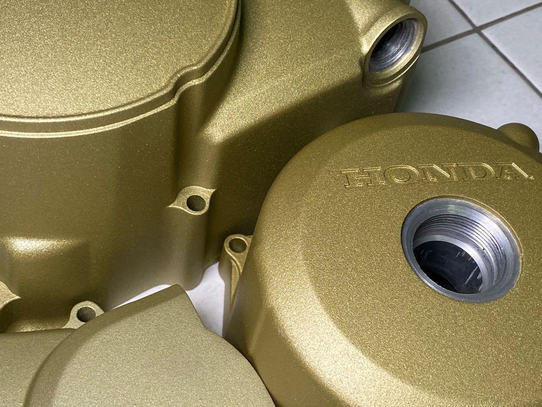 EX5 engine cover gold sand stone texture, Motorbikes on Carousell