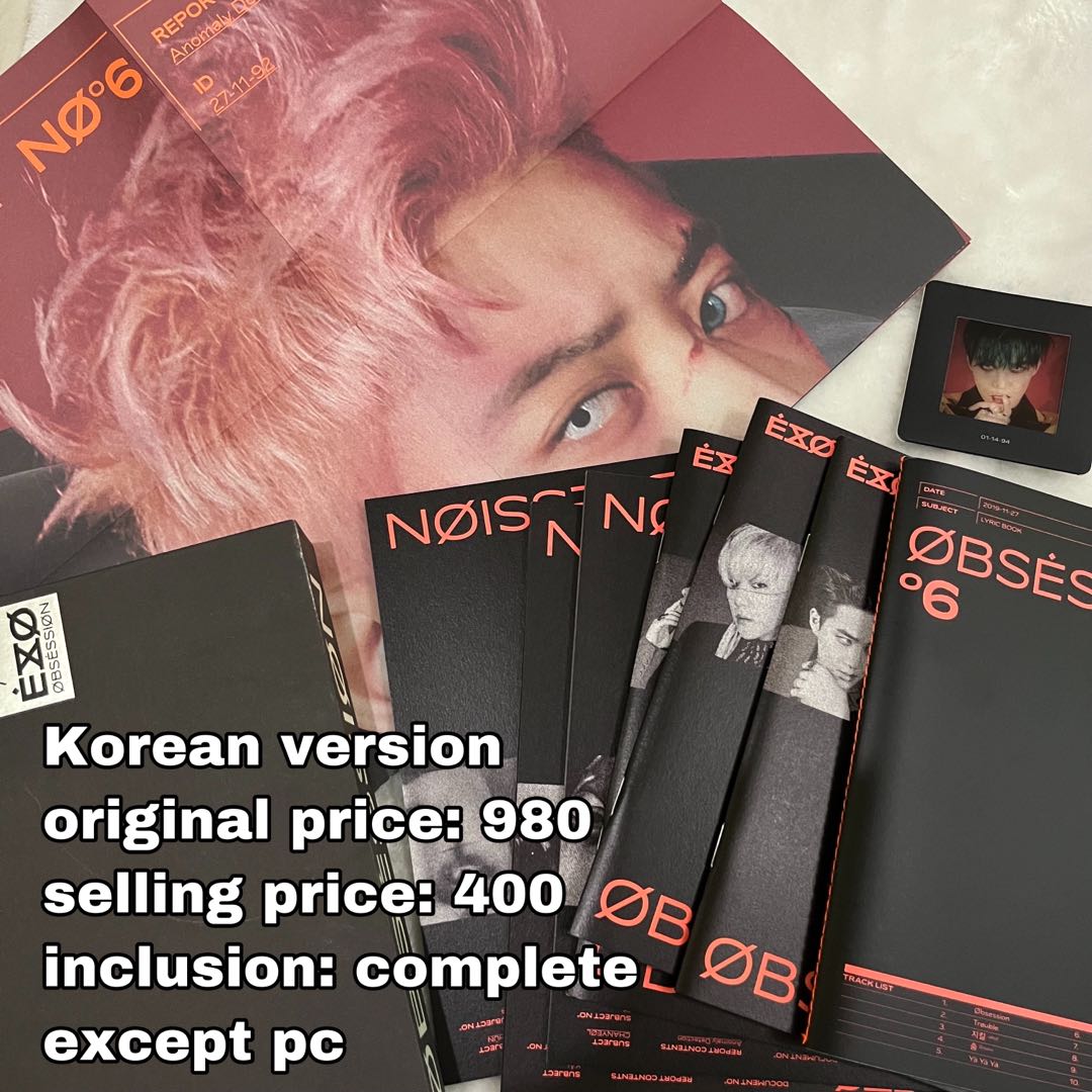 Exo obsession album, Hobbies & Toys, Memorabilia & Collectibles, K-Wave ...