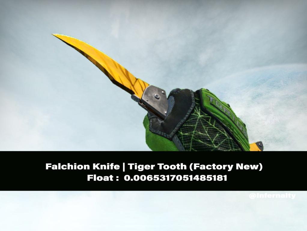 Falchion Knife Tiger Tooth FN CSGO SKINS KNIVES, Video Gaming, Gaming ...