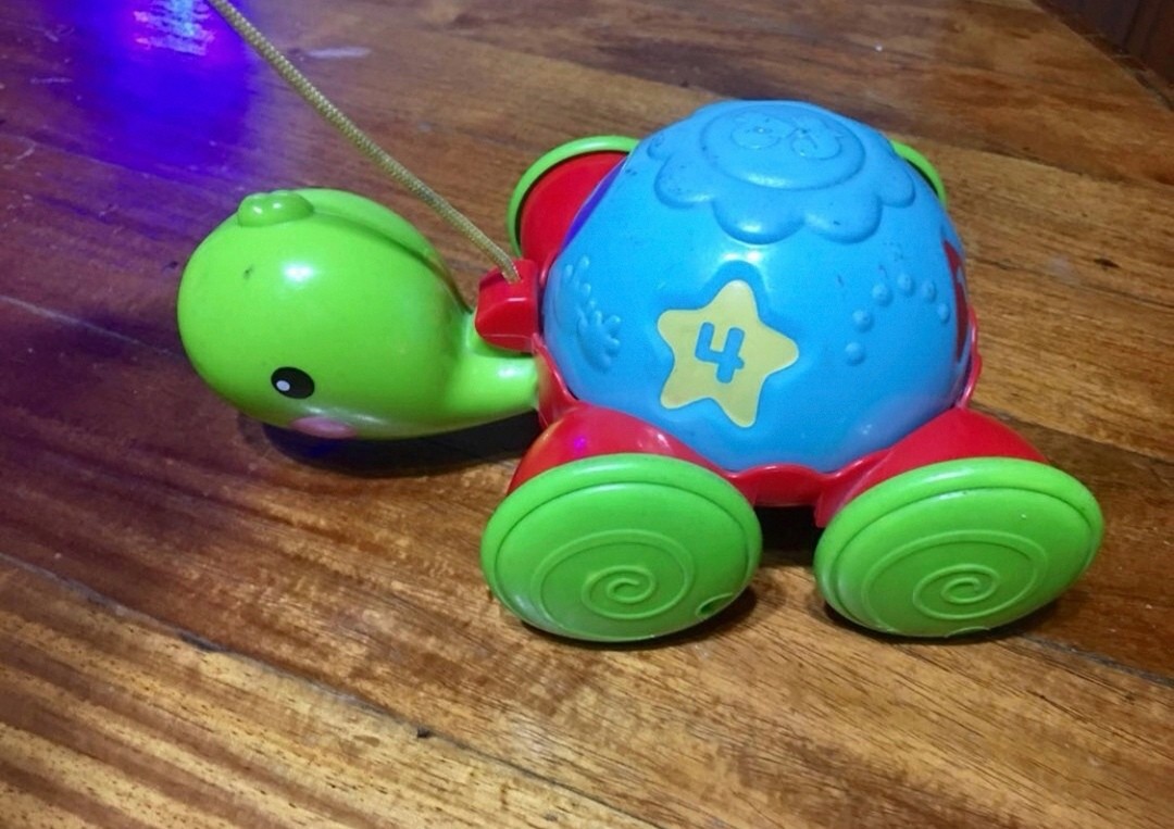 Fisher Price Vehicle Play Pull Along Turtle, Babies & Kids, Infant ...
