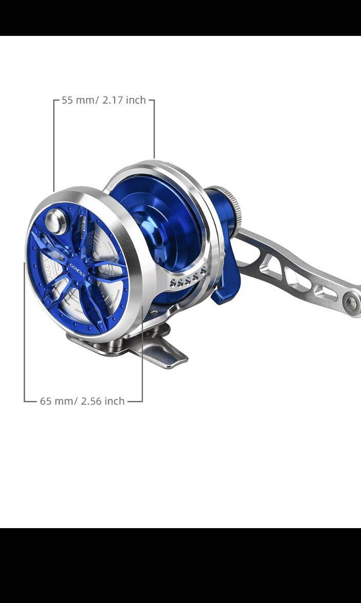 Gomexus EX300L lefty overhead jigging fishing reel, Sports Equipment ...