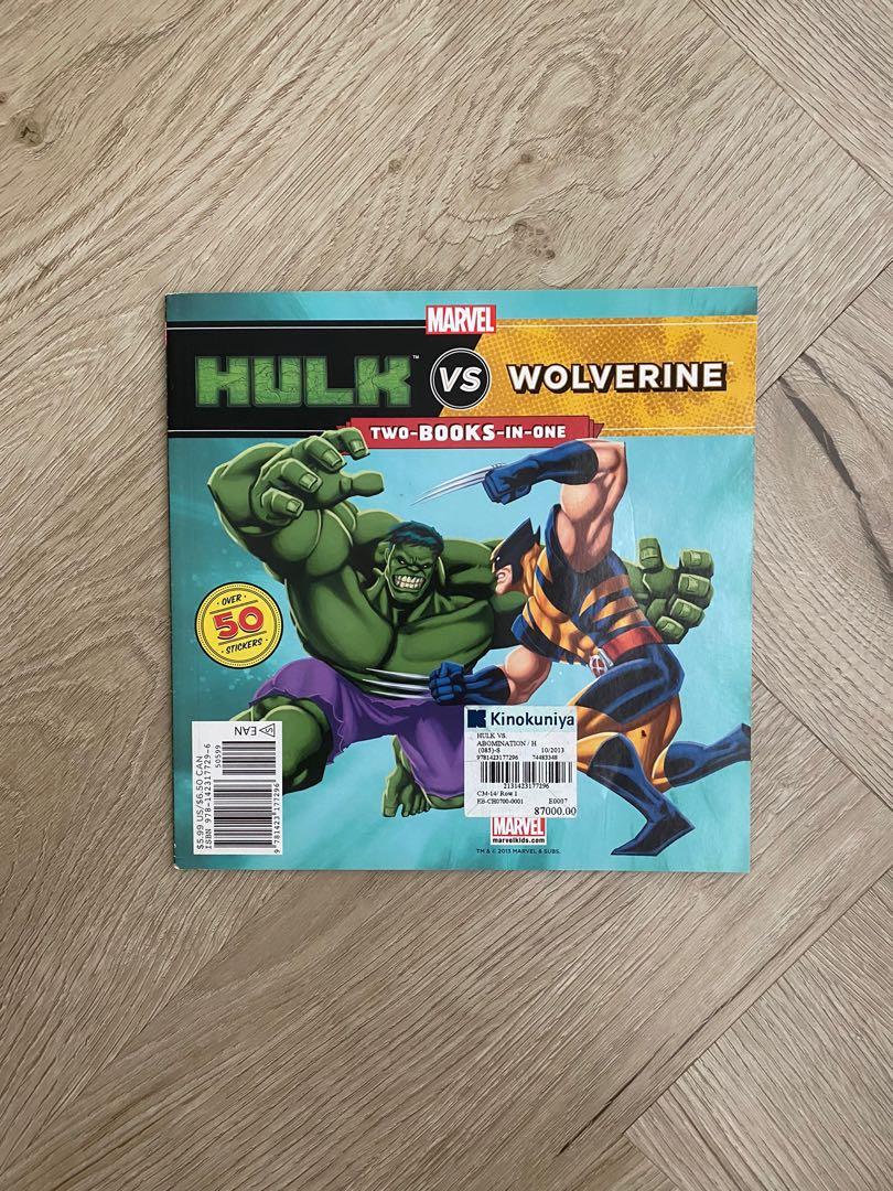 Hulk Abomination Wolverine Two Books in One Stickers Marvel Book, Buku ...