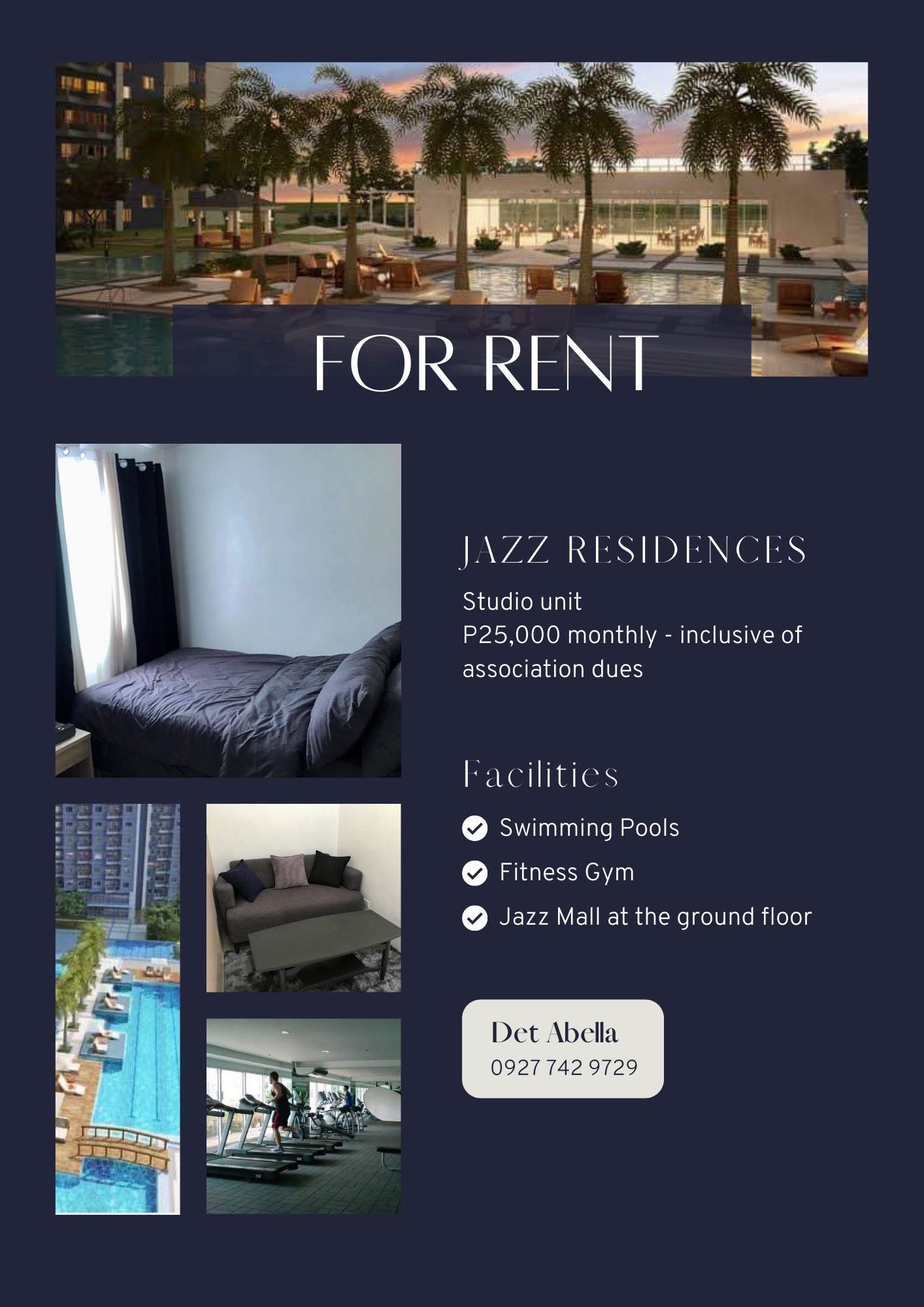 FULLY FURNISHED JAZZ RESIDENCES TOWER C STUDIO, Property, Rentals ...