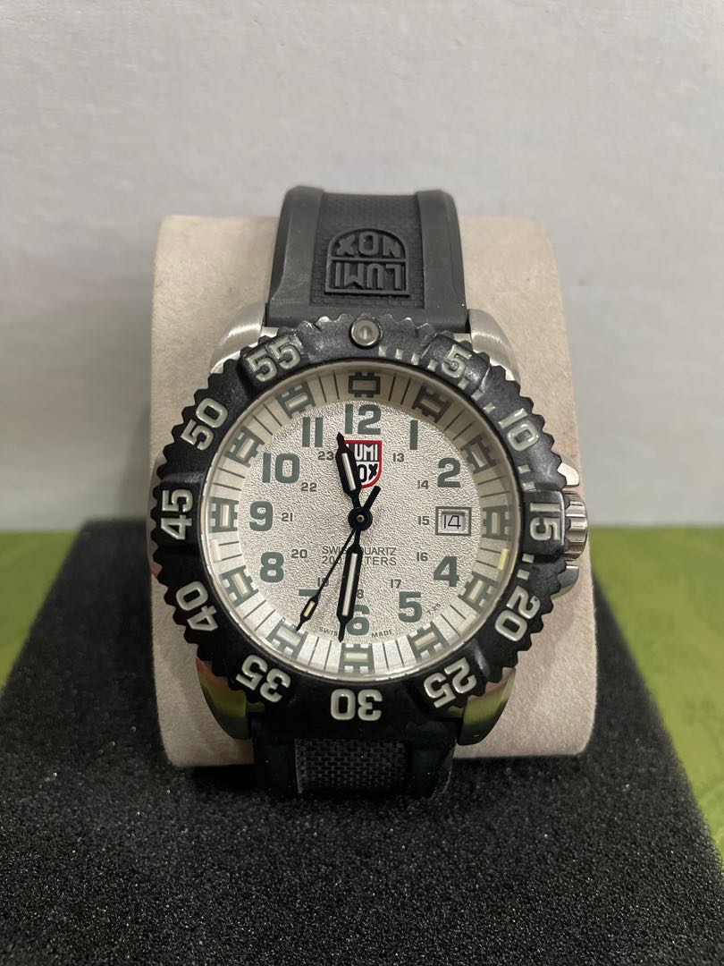 LUMINOX men's 3150 White dial steel colormark watch, Fesyen Pria, Jam ...