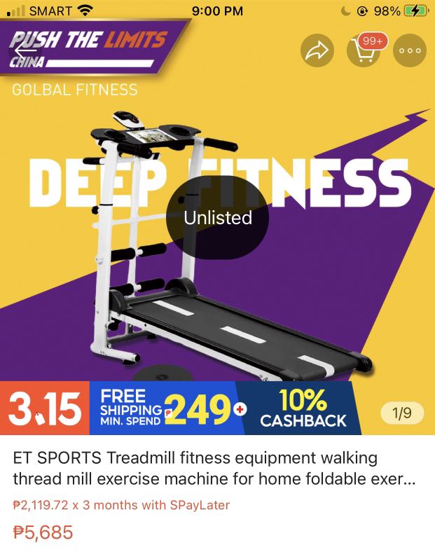 Manual threadmill, Sports Equipment, Exercise & Fitness, Cardio ...