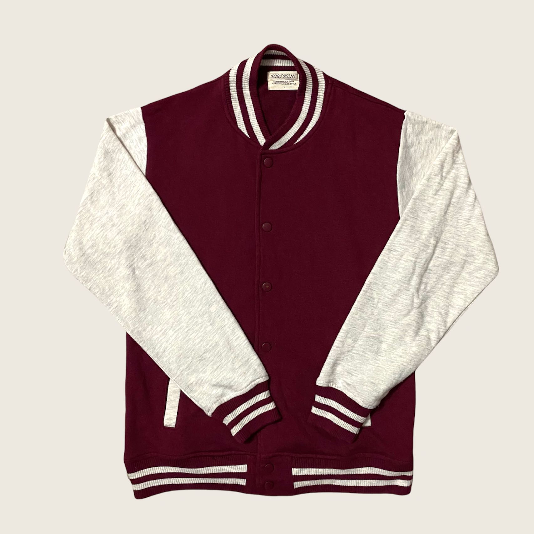 Maroon Varsity Jacket, Men's Fashion, Coats, Jackets and Outerwear on ...