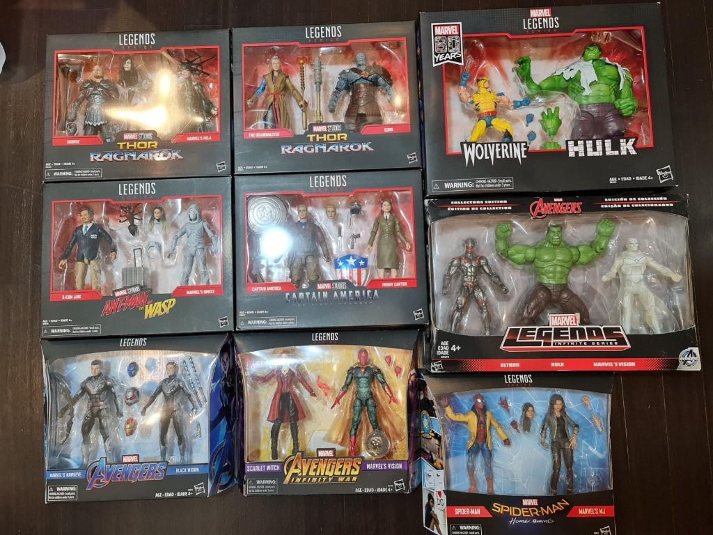 Marvel Legends 2 Packs Thor Ragnarok, Hulk Wolverine, Antman and Wasp ...