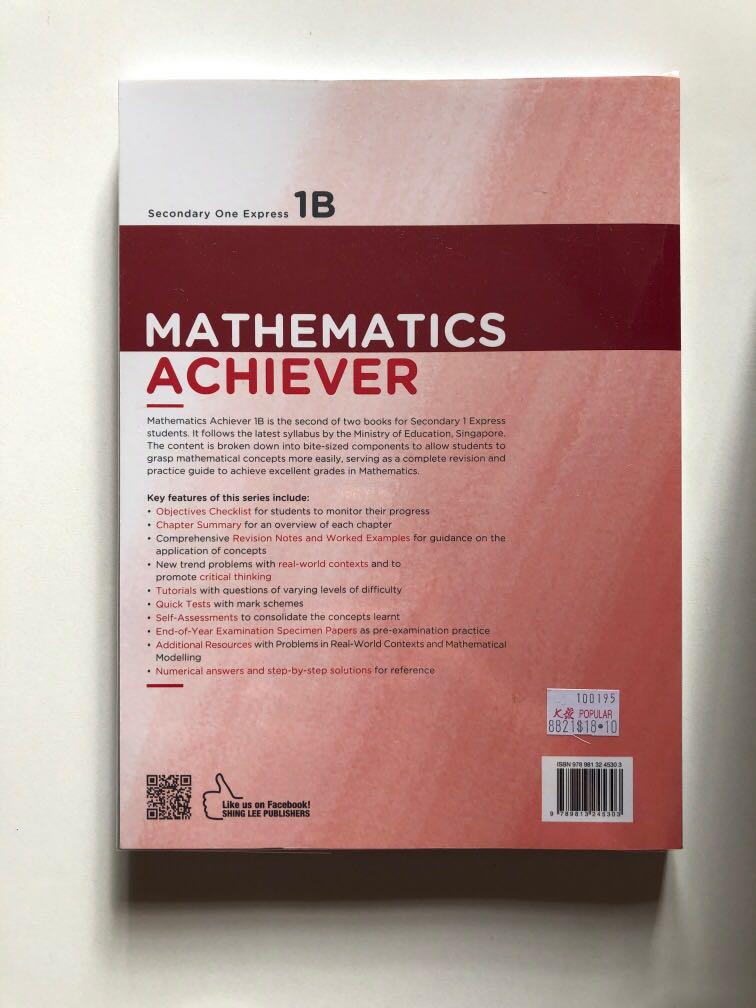Mathematics Achiever 1B, Hobbies & Toys, Books & Magazines, Assessment ...