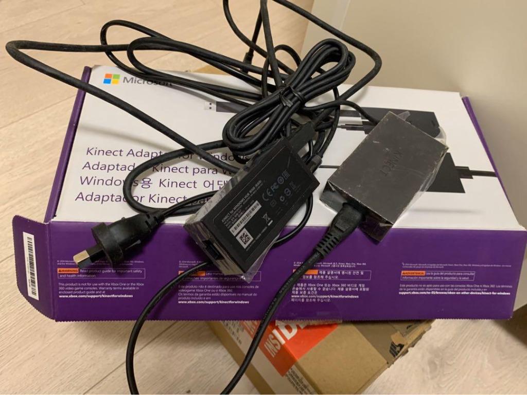 Microsoft Kinect v2 + Adapter, 電腦＆科技, 電腦周邊及配件, 網絡攝影機 - Carousell