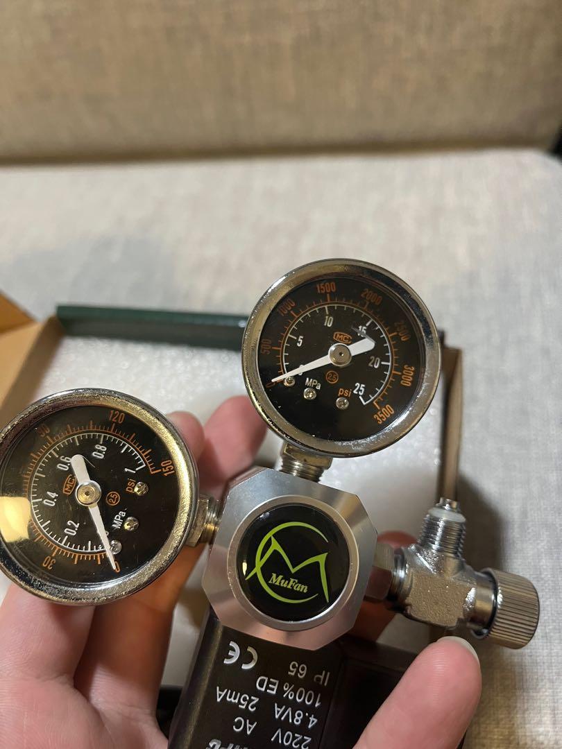 Mu Fan CO2 Regulator with Solenoid (W21.8), Pet Supplies, Homes & Other ...