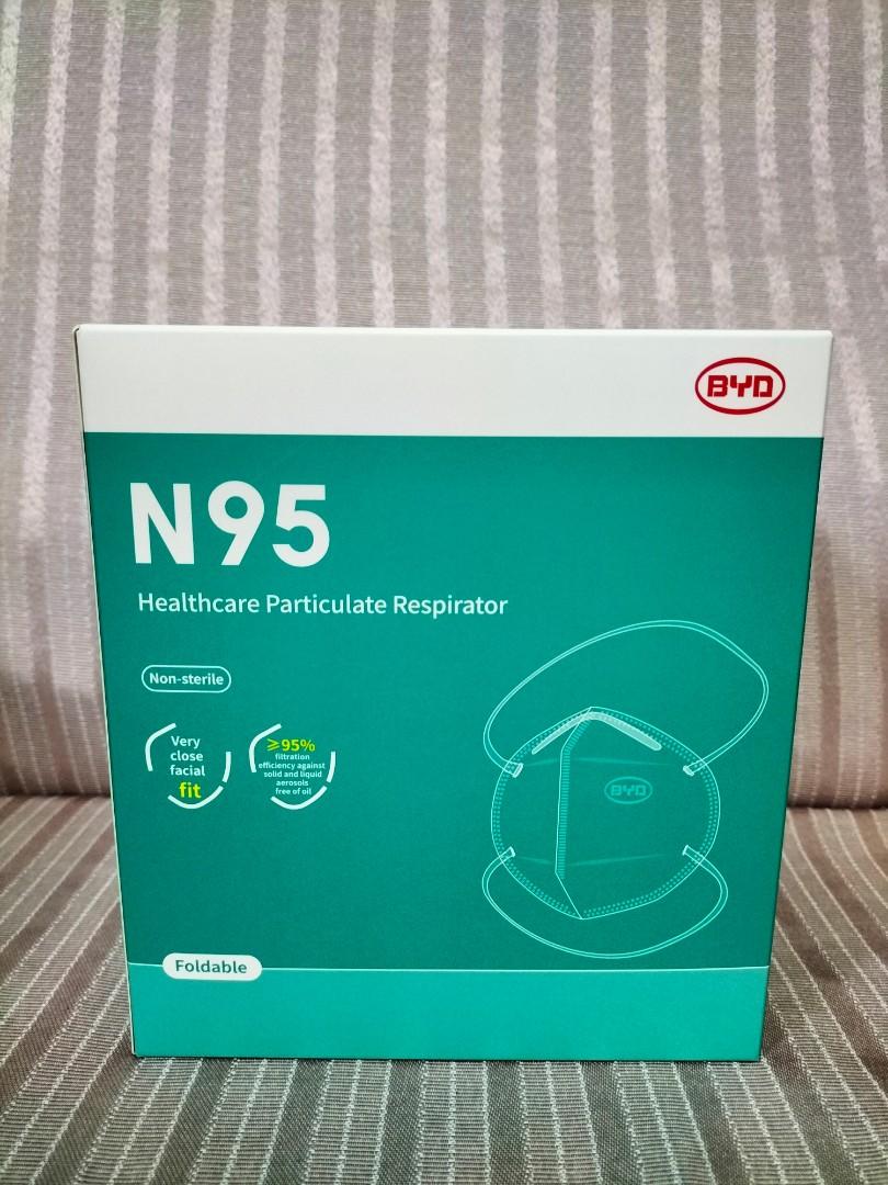 N95 BYD Healthcare Particulate Respirator, Health & Nutrition, Face ...