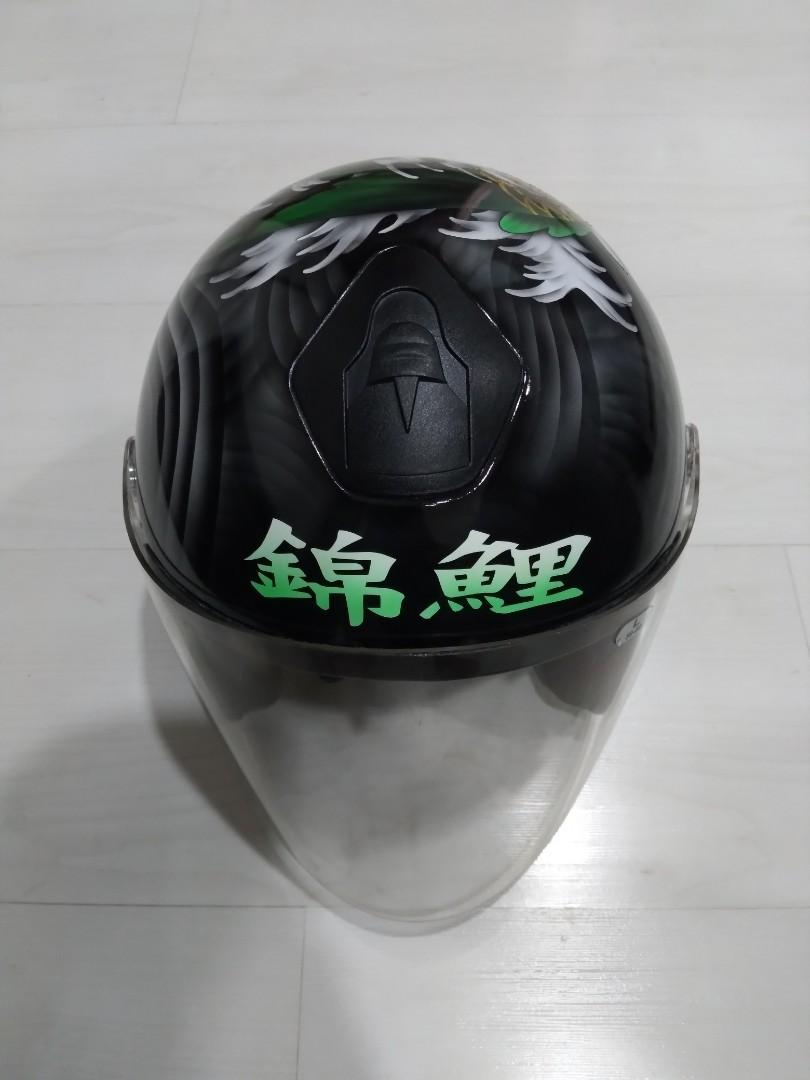 Newly airbrush koi fish helmet, Motorcycles, Motorcycle Apparel on ...