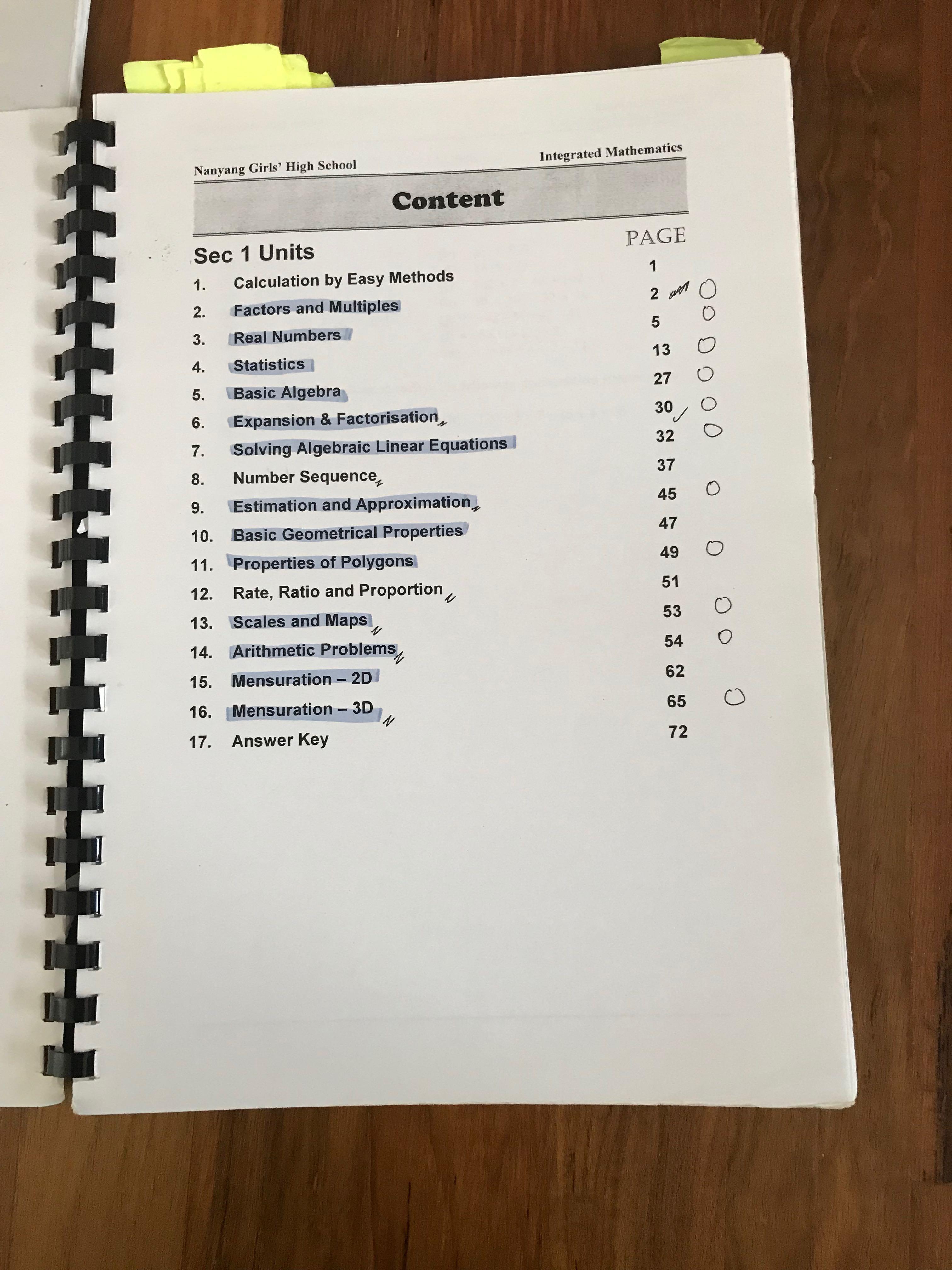 NYGH math revision booklets, Hobbies & Toys, Books & Magazines ...