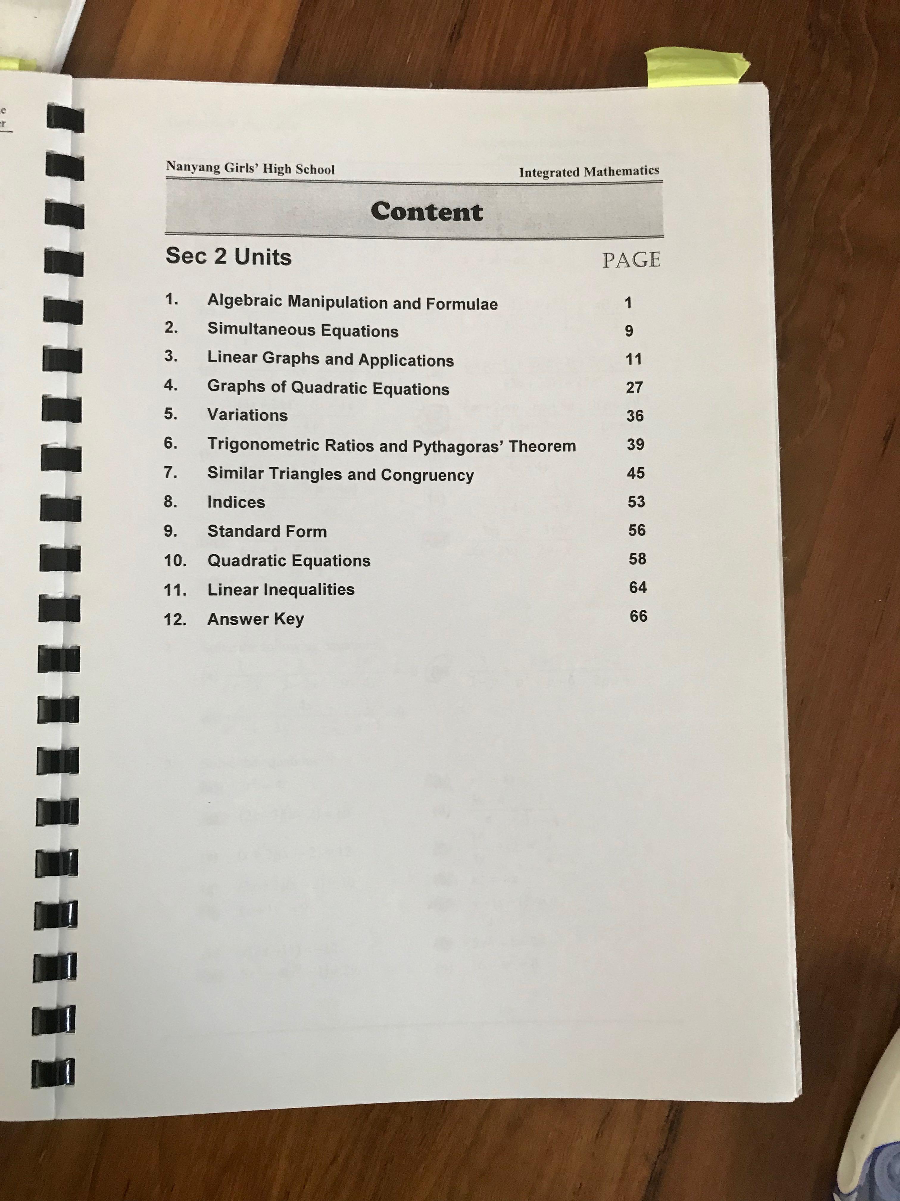 NYGH math revision booklets, Hobbies & Toys, Books & Magazines ...