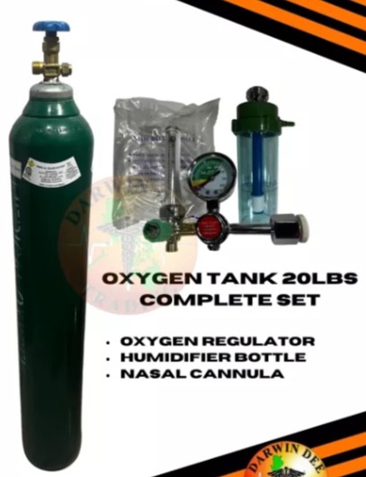 2nd hand Oxygen Tank 20lbs, Health & Nutrition, Medical Supplies ...