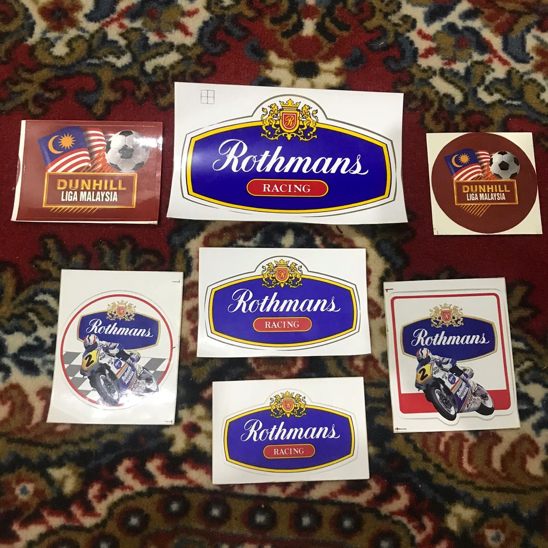 Permotoran Vintage Sticker Dunhill Rothmans Rokok Racing, Hobbies ...