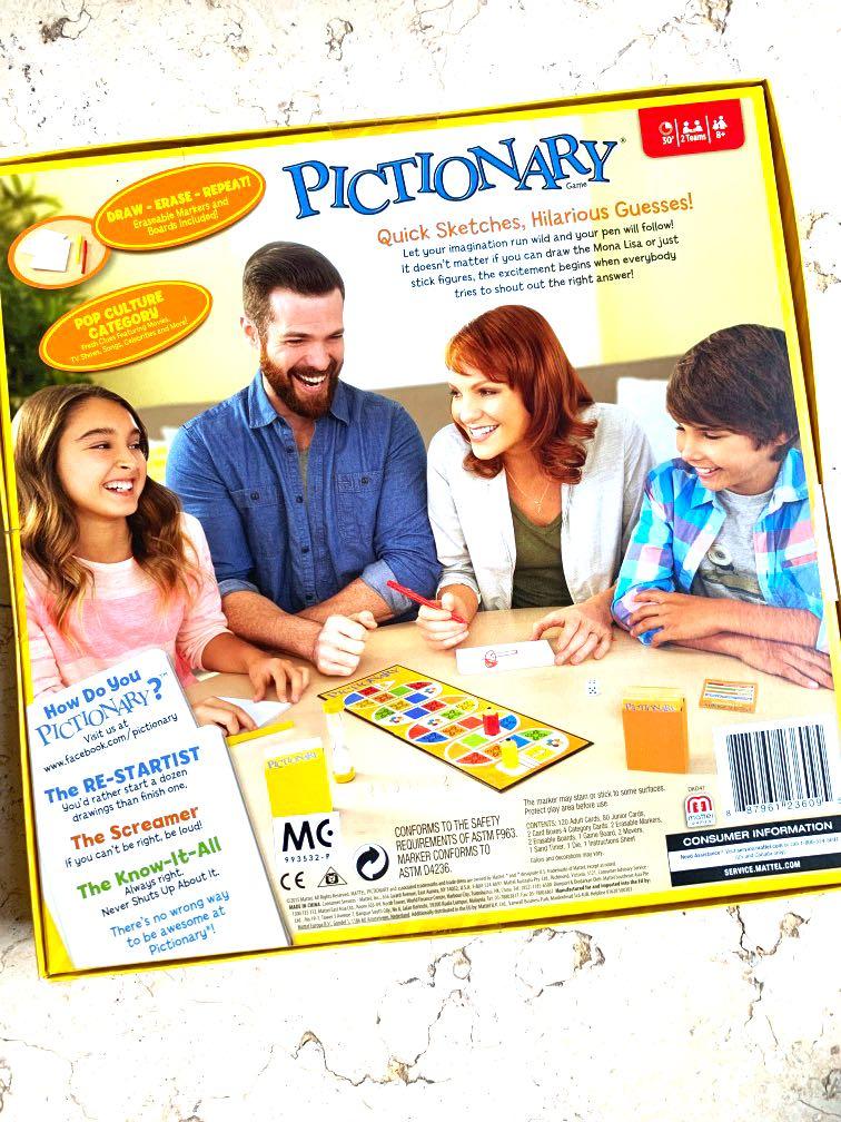PICTIONARY ORIGINAL with erasable board, Hobbies & Toys, Toys & Games ...