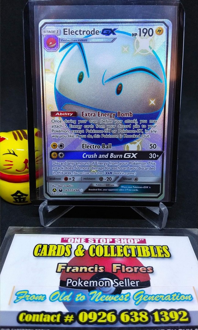 Pokemon Card - ELECTRODE GX # SV57 - FULL ART (SUN & MOON: HIDDEN FATES ...