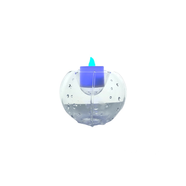 Pyrex Glass Tealight Candle Holder for Table Dotted Design, Furniture ...