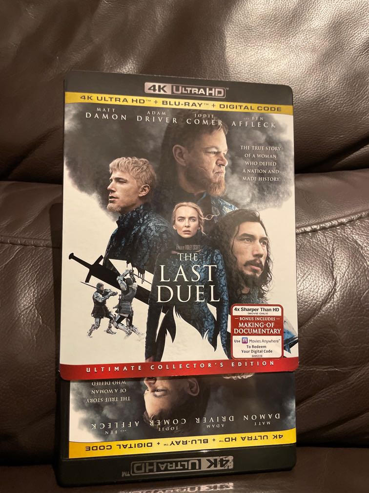 (RARE)(LATEST) The Last Duel 4K UHD Ultra HD Blu-ray bluray, Hobbies ...